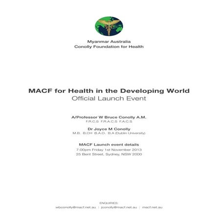 MACF Info Nov13 | PDF | Infectious Diseases | Diseases and Conditions