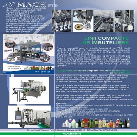 Mach ftd linii compacte de imbuteliere | PDF