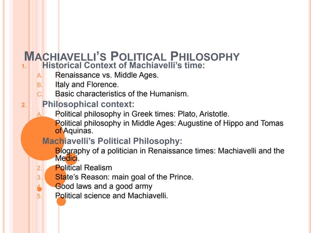 Machiavelli | PPTX | Christianity | Religion & Spirituality
