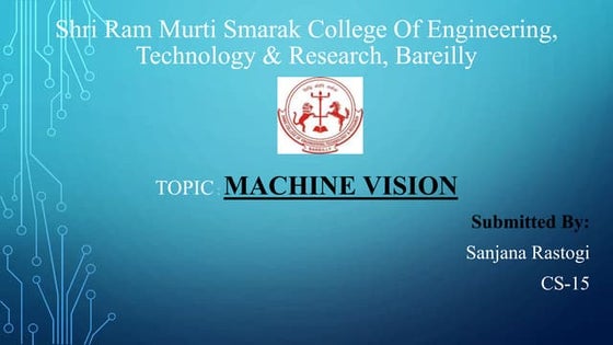 Computer vision ppt | PPT