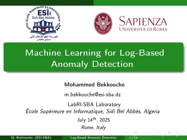 Log Based Anomaly Detection Enhancing System Reliability With Machine