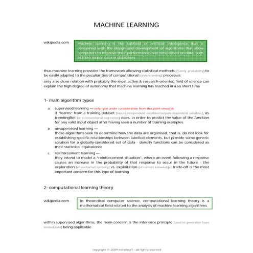 MACHINE LEARNING | PDF