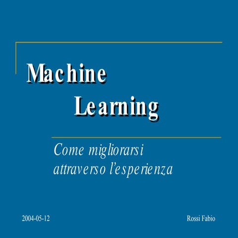 Machine Learning | PPT