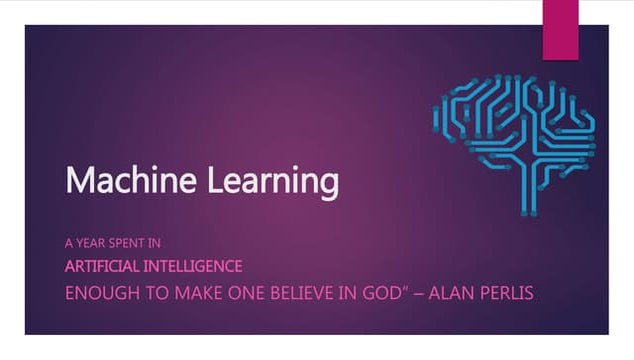 Application of machine learning in industrial applications | PPT
