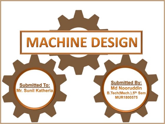 Fundamentals of machine design | PDF