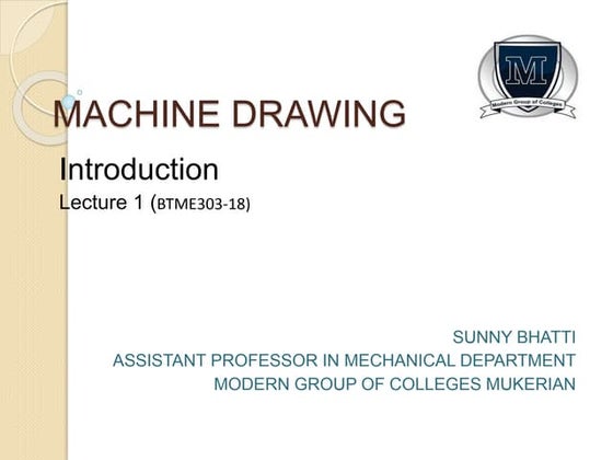 Dr Aman Soi, Machine Drawing, Part Drawing | PPT