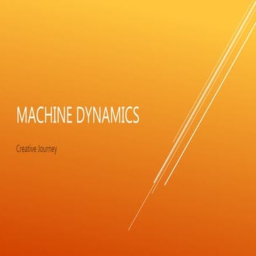 Machine dynamics | PPT