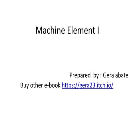 Machine element | PPT