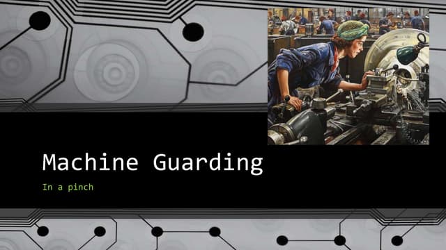 10 Rules for Working Safely Around Machines | PDF