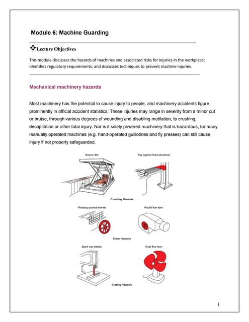 Machine guarding | PPTX | First Aid | Injuries