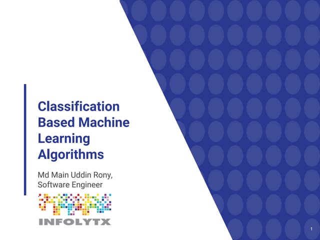 Classification Based Machine Learning Algorithms Pdf 1674