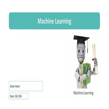 Machine learning | PPT