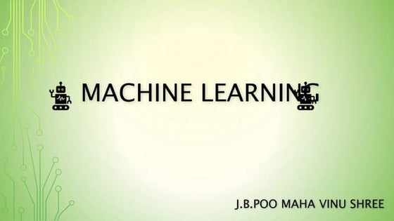 Machine learning 101 | PPT