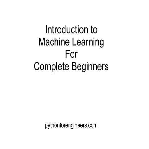 Machine learning for complete beginners.ppt