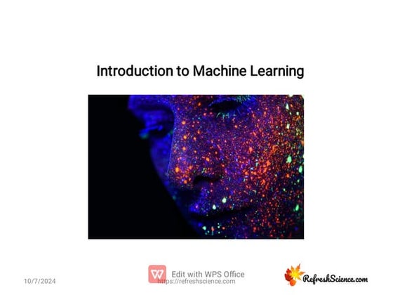 Machine Learning ppt.pptx | Technology Industry | Industries