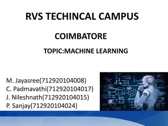 Machine Learning ppt.pptx | Technology Industry | Industries