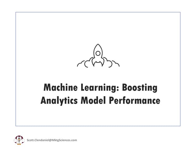 Machine Learning Data Science Boosting Predictive Analytics Model Performance Ppt