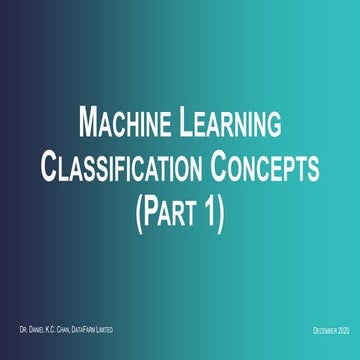 Machine Learning Classification Concepts Part 1 Ppt