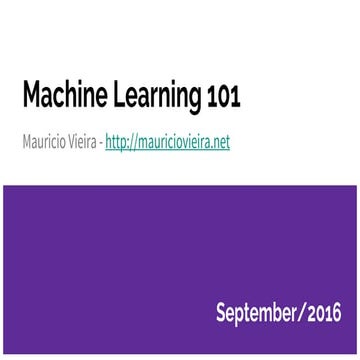Machine learning 101 | PPT