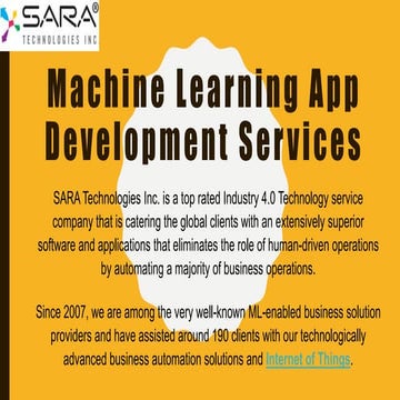 Machine Learning App Development Services | PPT