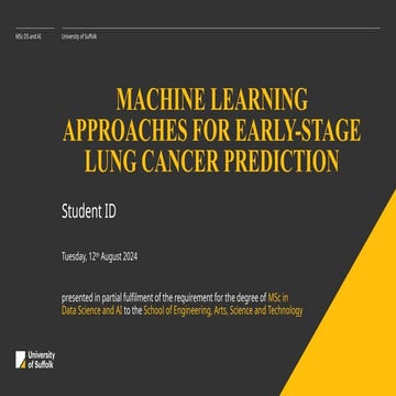 Early Stage Cancer Prediction Using Machine Learning Models.pptx
