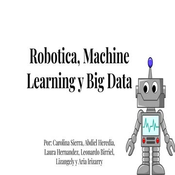 Machine learning, big data, y robotica | PDF