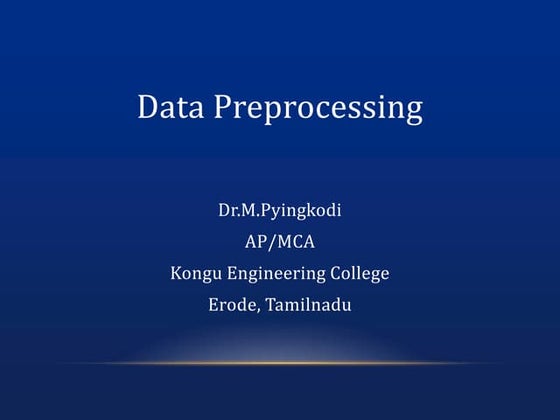 Data Science- Data Preprocessing, Data Cleaning. | PPT Data Science- Data Preprocessing, Data Cleaning. | PPT