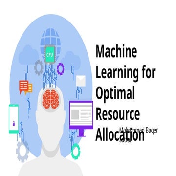 Machine Learning For Optimal Resource Allocation Pptx