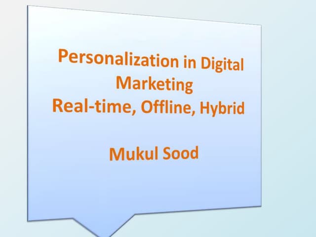 Personalization using Machine Learning | PPTX Personalization using Machine Learning | PPTX
