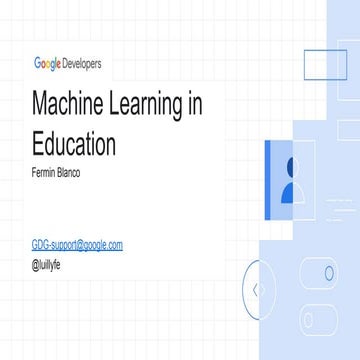 Machine learning in education | PPT
