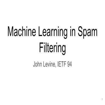 Spam Detection Using Machine Learning Ml Ppt