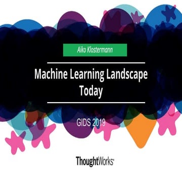 Machine Learning Landscape Today | PPT