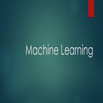 Supervised Machine Learning | PPTX