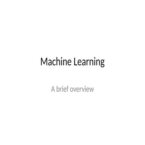 Machine Learning Presentation Learning Pptx
