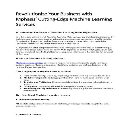Machine Learning Development Company- SoluLab | PDF