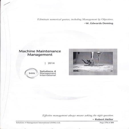 Machine Maintenance and Management processes | PDF
