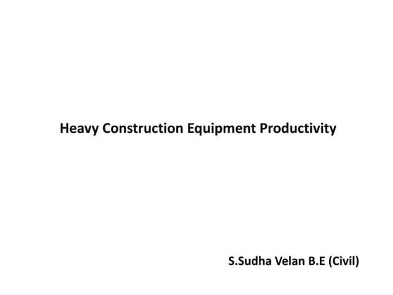 Labour Productivity for construction projects | PPTX