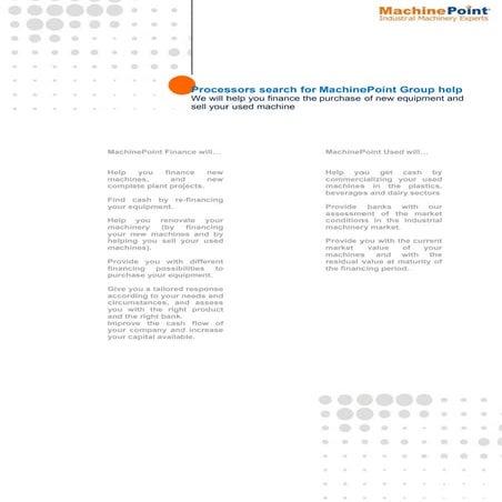 Machine Point Finance | PDF | Business Loans | Business Banking & Finance