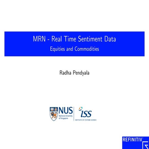 Machine Readable News- Sentiment Data | PPT