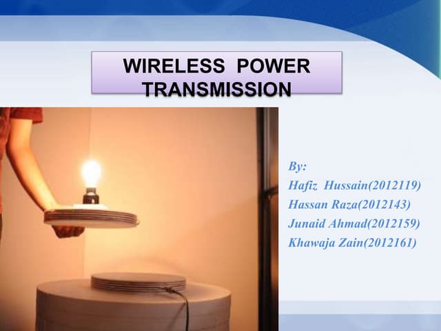 Wireless Power Transmission through TESLA COILS | PPTX