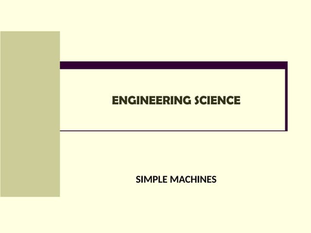 Simple machines Class X ICSE | PPTX