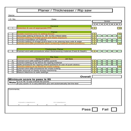Machines exam assessment sheets 10 11(joe lyster) | PDF