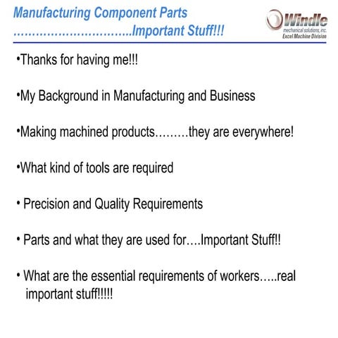 Machine Shop Presentation - Middle School | PPT