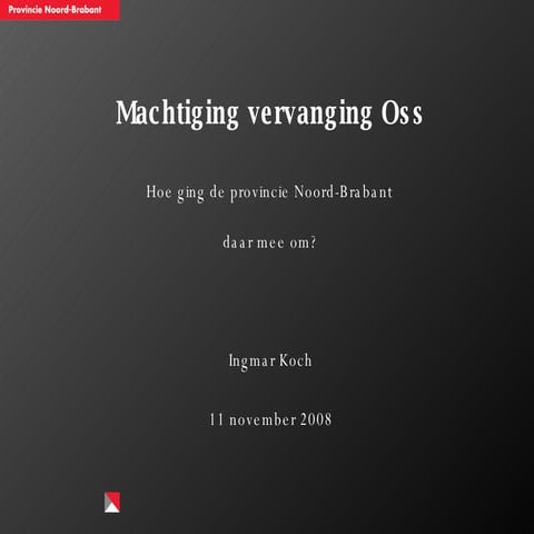 Machtiging vervanging Oss | PPT