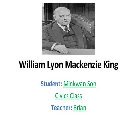Mackenzie King | PPT