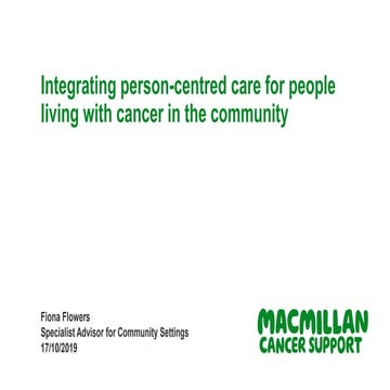 Macmillan Cancer Care Presentation | PPTX
