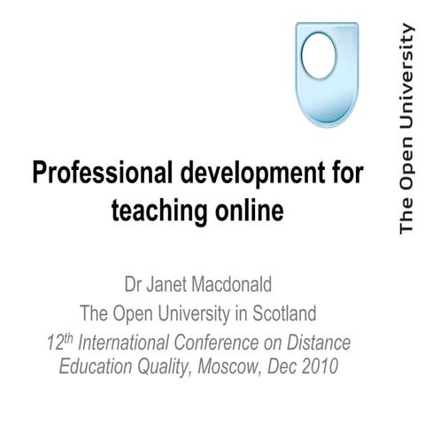 Professional development for teaching online | PPTX | Undergraduate ...