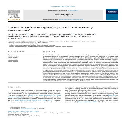Macolod Corridor volcanic ponded magmas | PDF