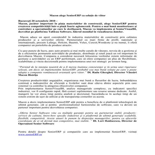 SeniorERP Presentation | PDF