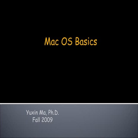 Mac Os Basics | PPT